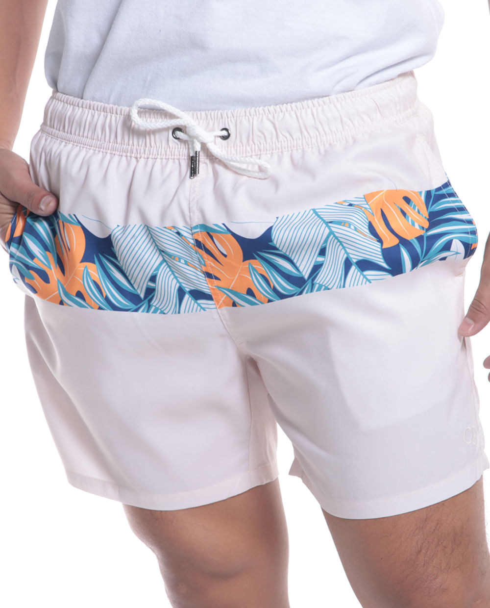 Calzoneta blanca estampada para hombre