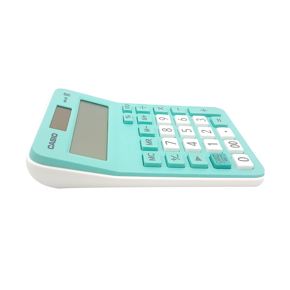 Calculadora mesa mini 12 digital Casio verde margen - Siman El Salvador