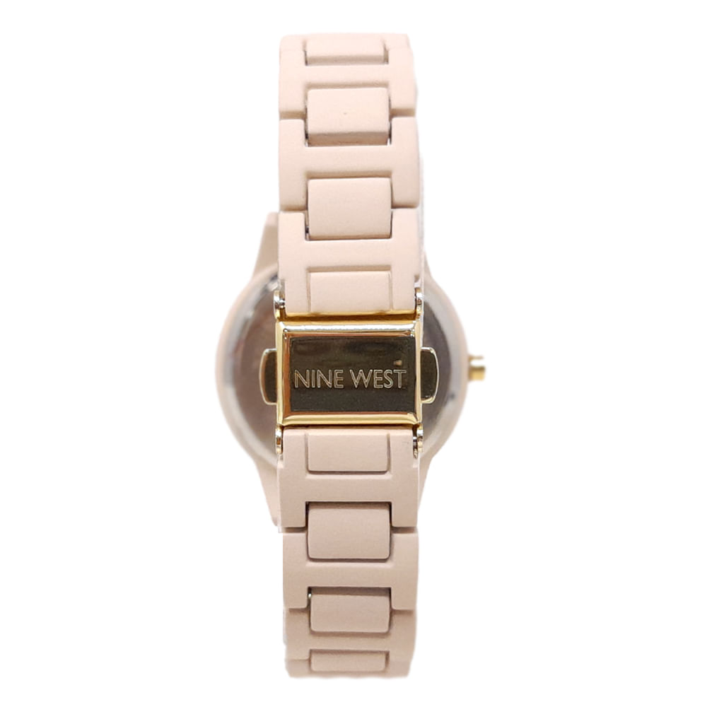 Reloj Nine West análogo resina color rosa para dama
