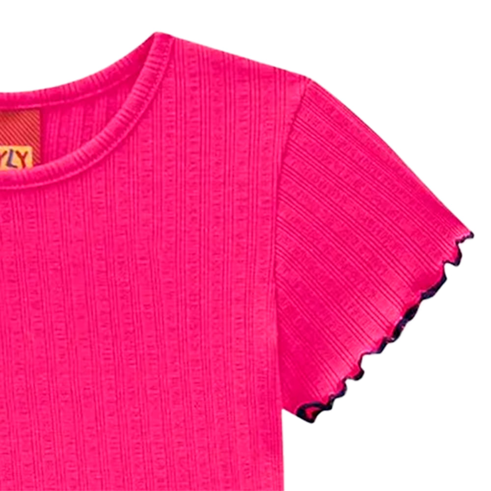 Blusa rosada con estampado de corazón para niña - Siman El Salvador