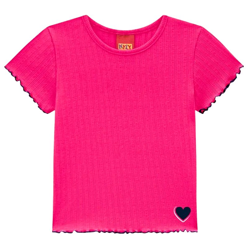 Blusa rosada con estampado de corazón para niña - Siman El Salvador
