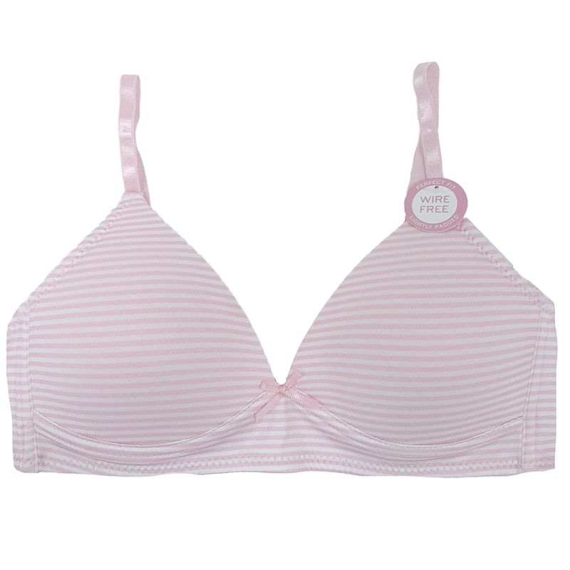 Set 2 brasieres bicolor a rayas para niña