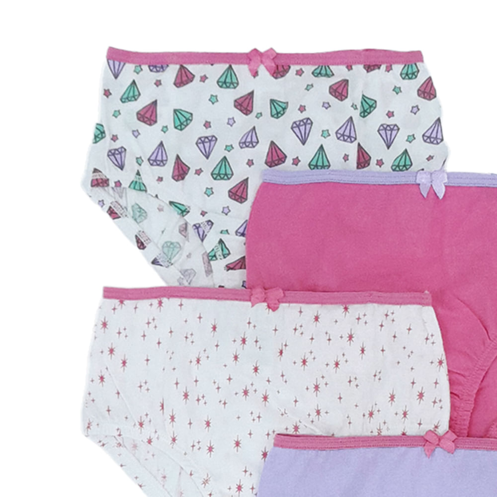 Set de 5 piezas ropa interior multicolor con estampado de diamantes ...