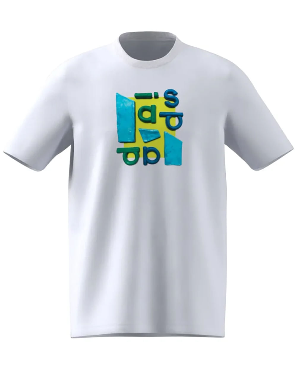 Camiseta deportiva blanca estampada Adidas para hombre - Siman El Salvador