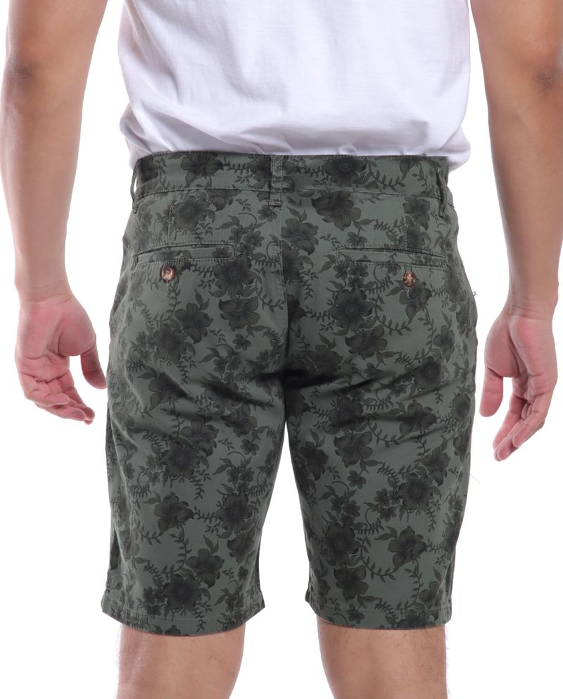 Short verde estampado floral para hombre - Siman El Salvador
