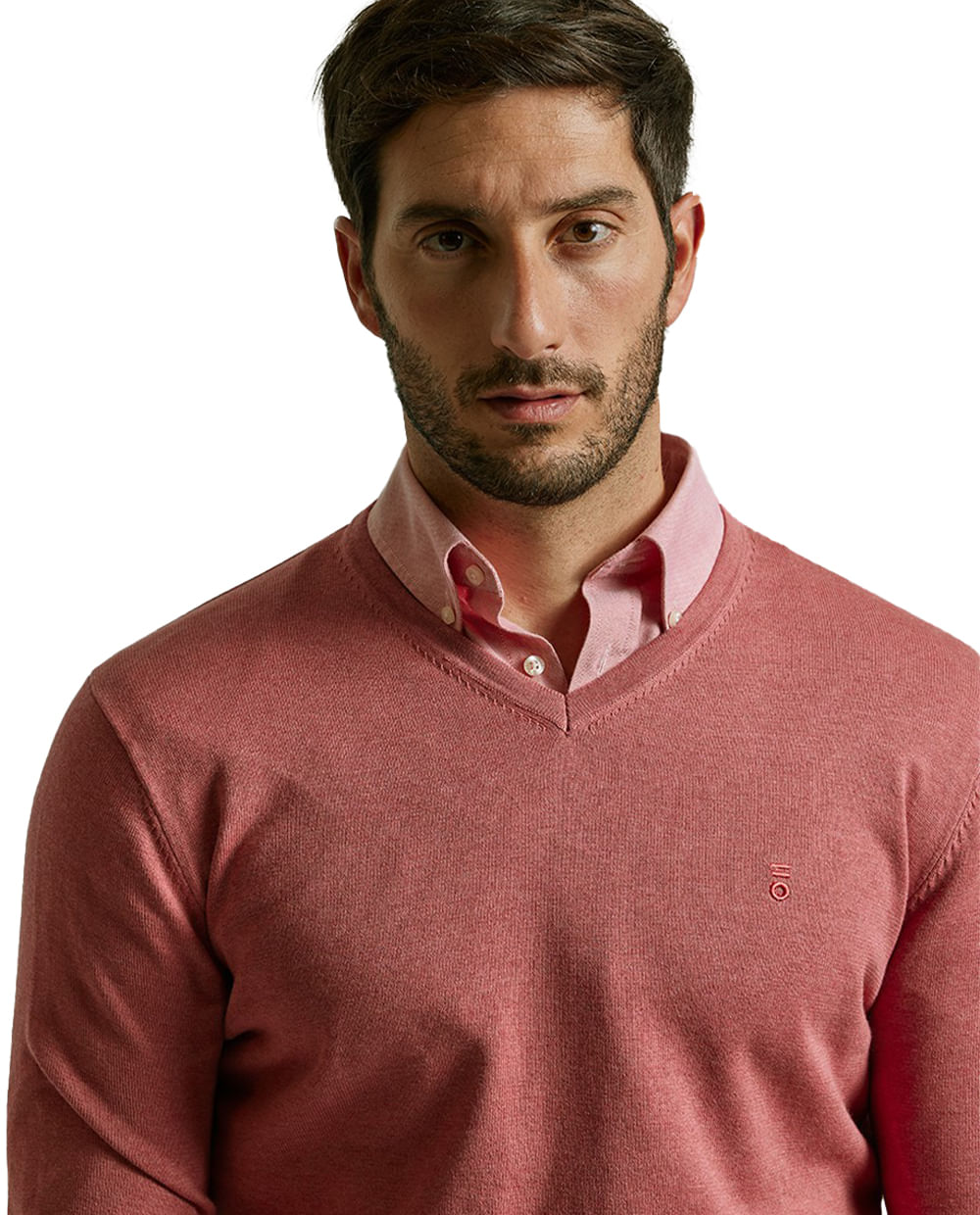 Puro Ego Suéter básico rosado tejido para hombre - Siman Costa Rica