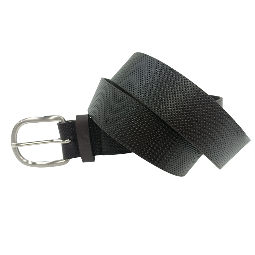 Cinturón tradicional café oscuro con textura para hombre - Siman El ...