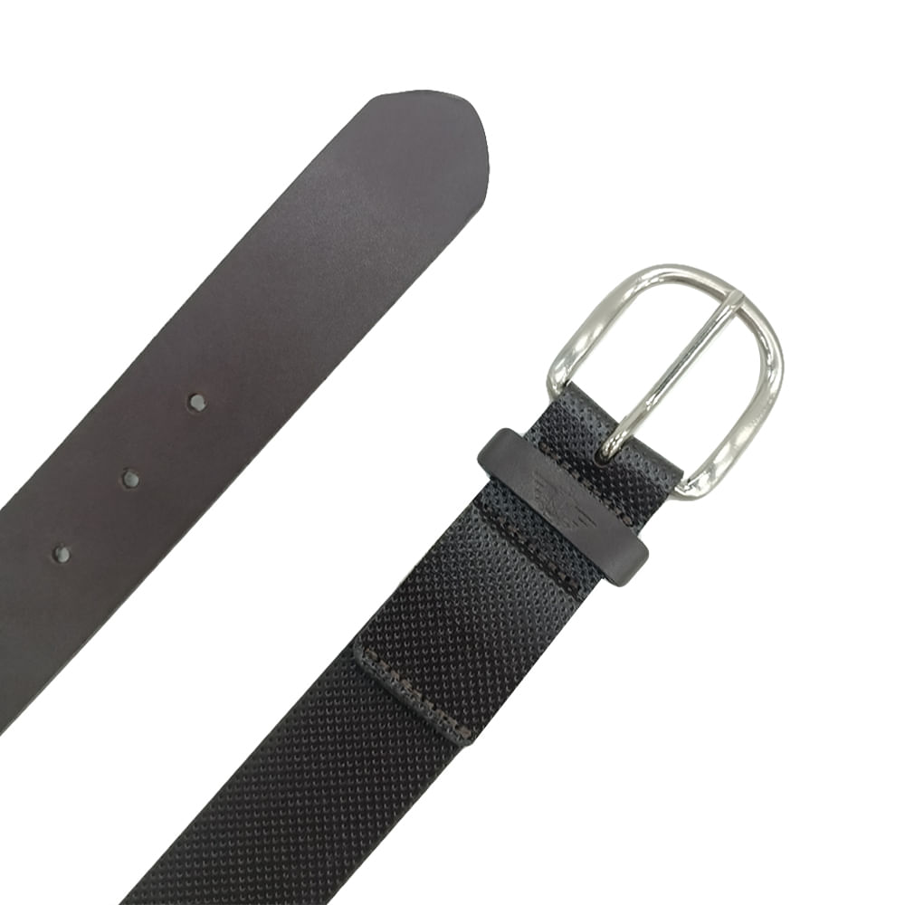 Cinturón tradicional café oscuro con textura para hombre - Siman El ...