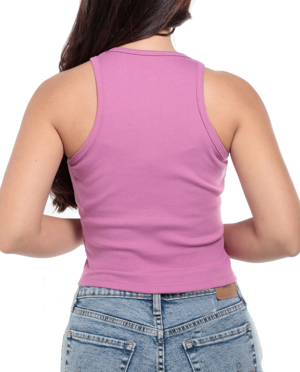 Camiseta Orange tank top morada para dama - Siman El Salvador