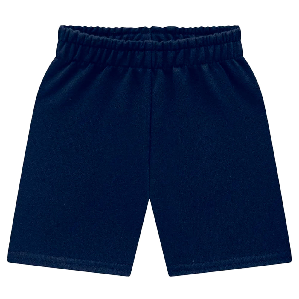 Short azul sólido para niño