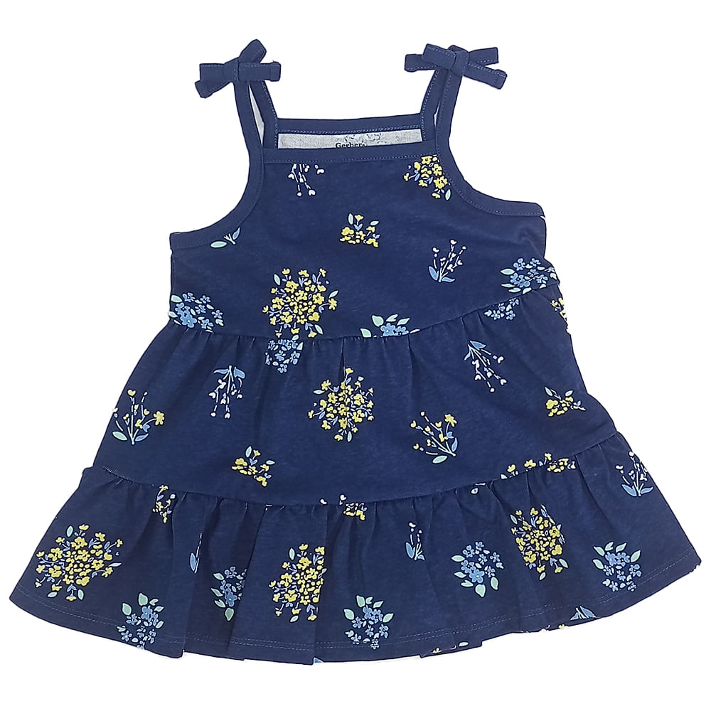 Set de 2 vestidos bicolor con estampado de flores para bebé niña ...