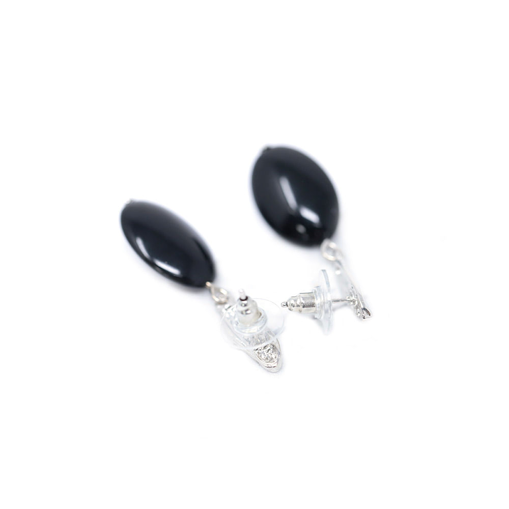 Aretes color negro para dama - Siman El Salvador
