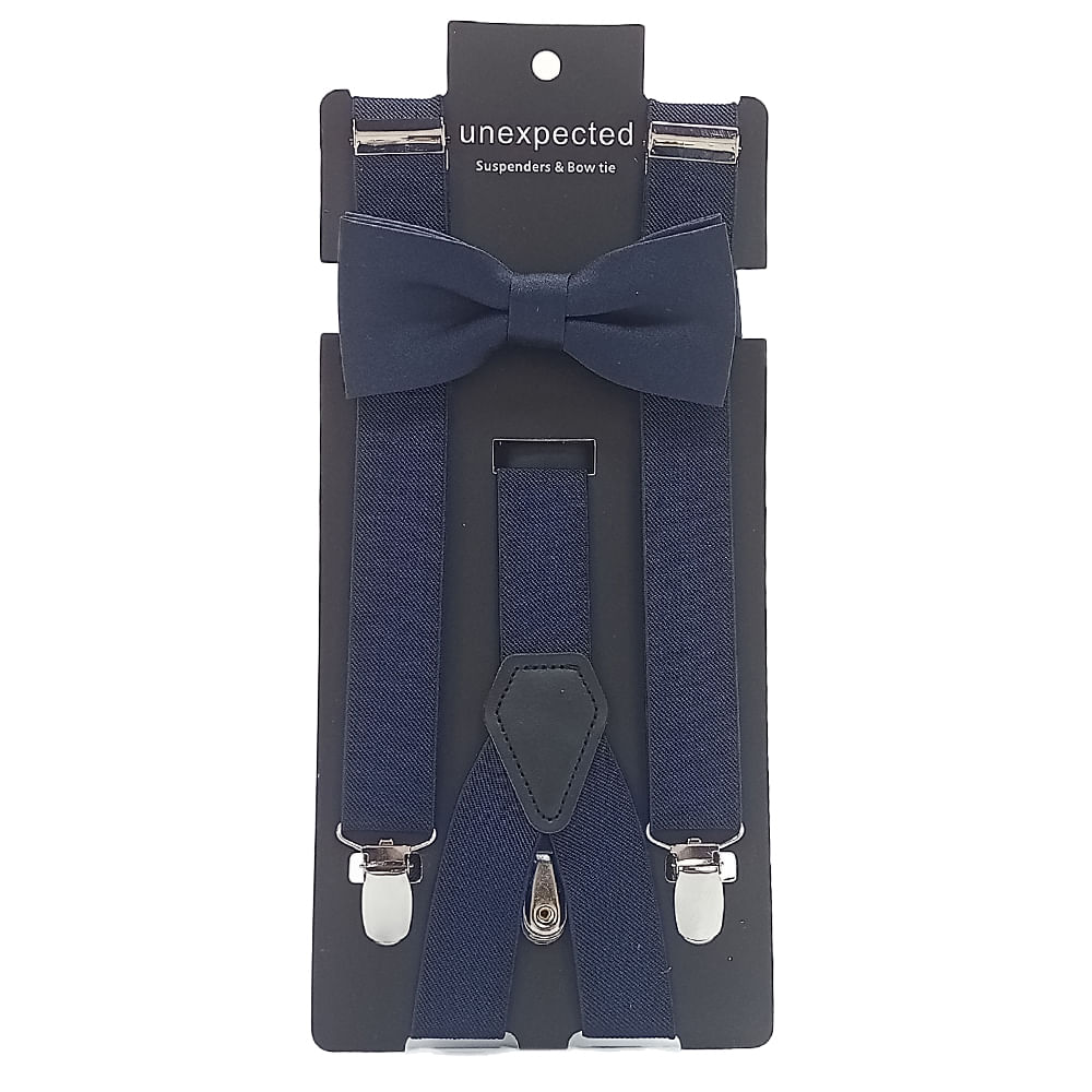 Tirantes y corbatín azul sólido para niño - Siman El Salvador