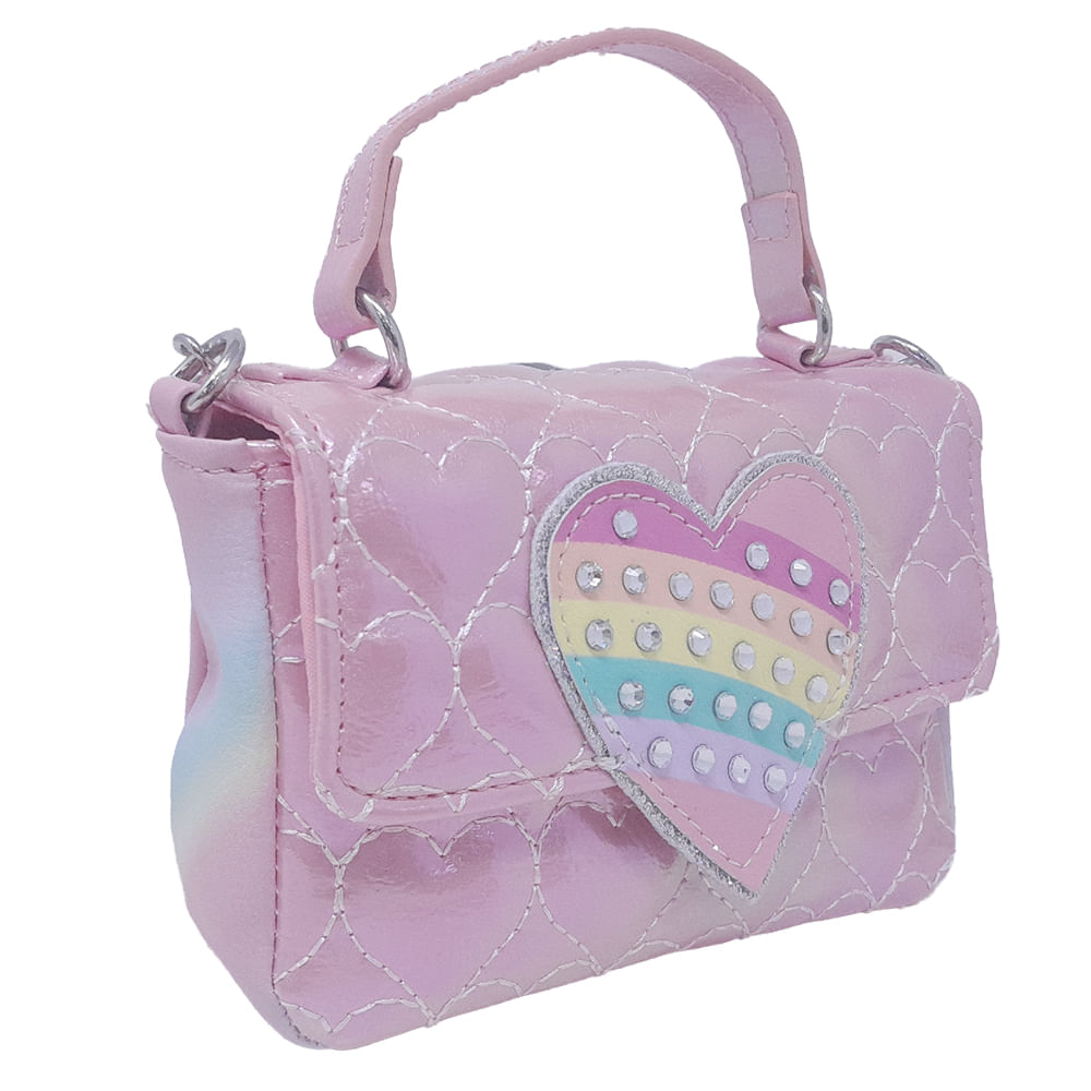 Cartera rosada sólido para niña