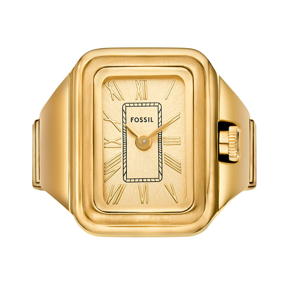Reloj anillo Fossil análogo metal dorado para mujer - Siman El Salvador