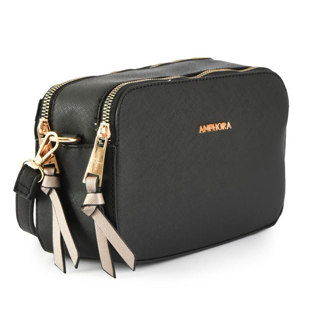 Cartera Crossbody Amphora Color Negro Para Dama Siman El Salvador