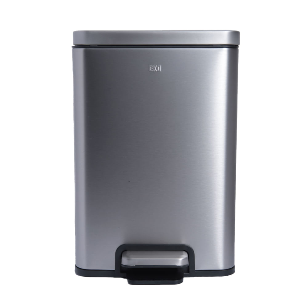 Basurero de acero inoxidable rectangular color gris 12 litros - Siman ...