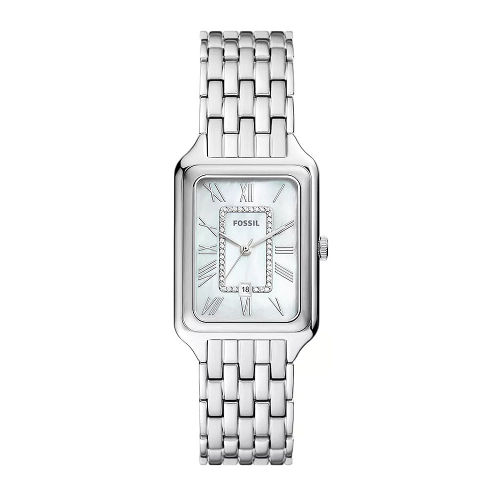 Reloj Fossil análogo metálico plateado para dama - Siman Costa Rica