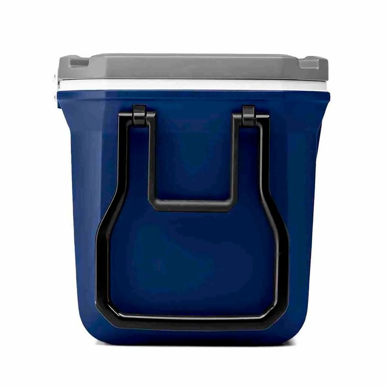 Hielera de 100 qt 316 series color azul con tapa gris con ruedas ...