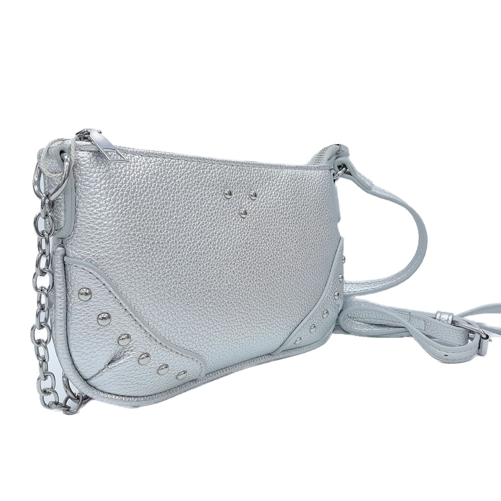 Cartera plateada sólido para niña - Siman El Salvador