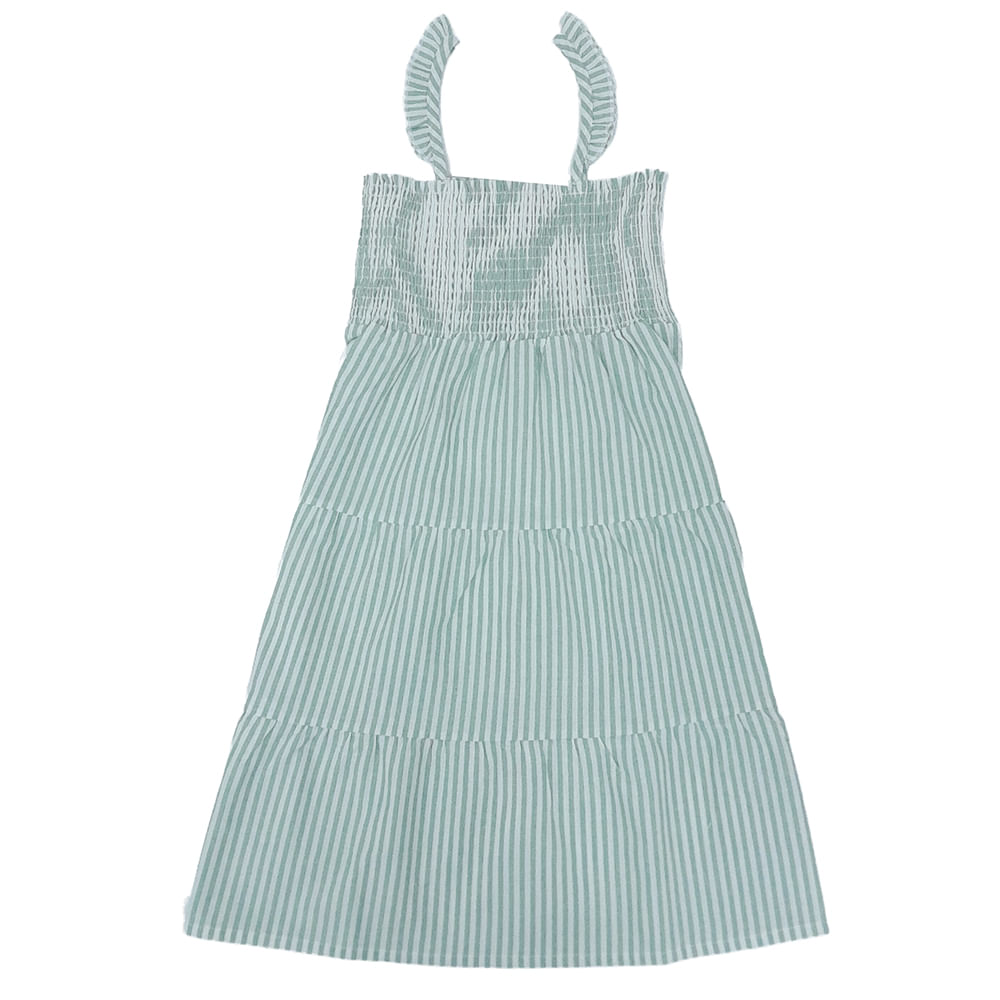 Vestido Bicolor A Rayas Para Niña Siman Guatemala