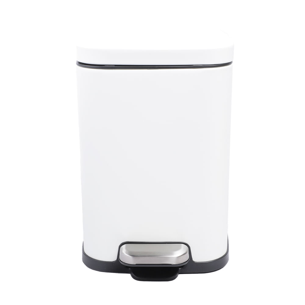 Basurero gris mate rectangular de acero inoxidable 6 litros - Siman ...