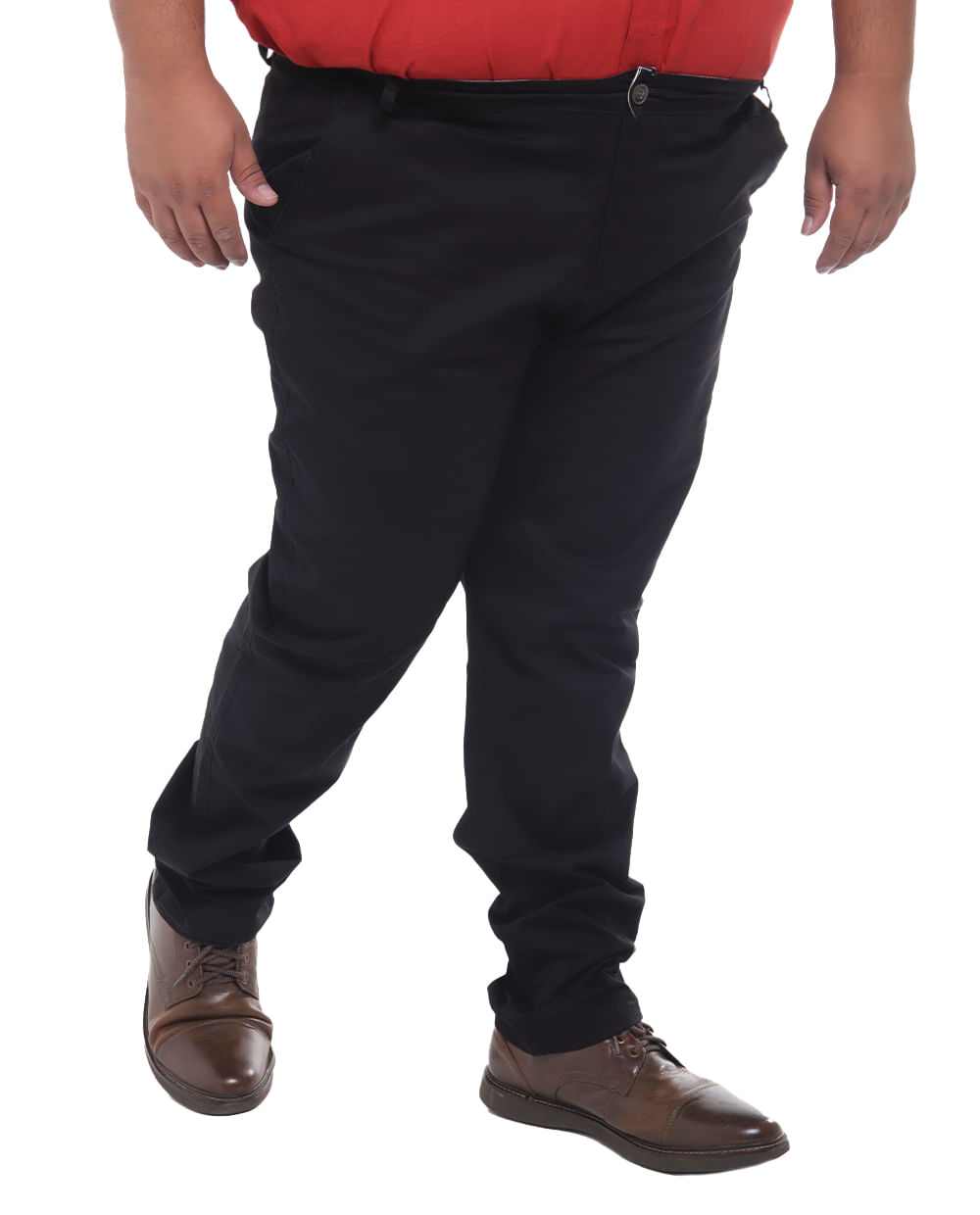 Pantalón chino negro sólido para hombre - Siman Guatemala