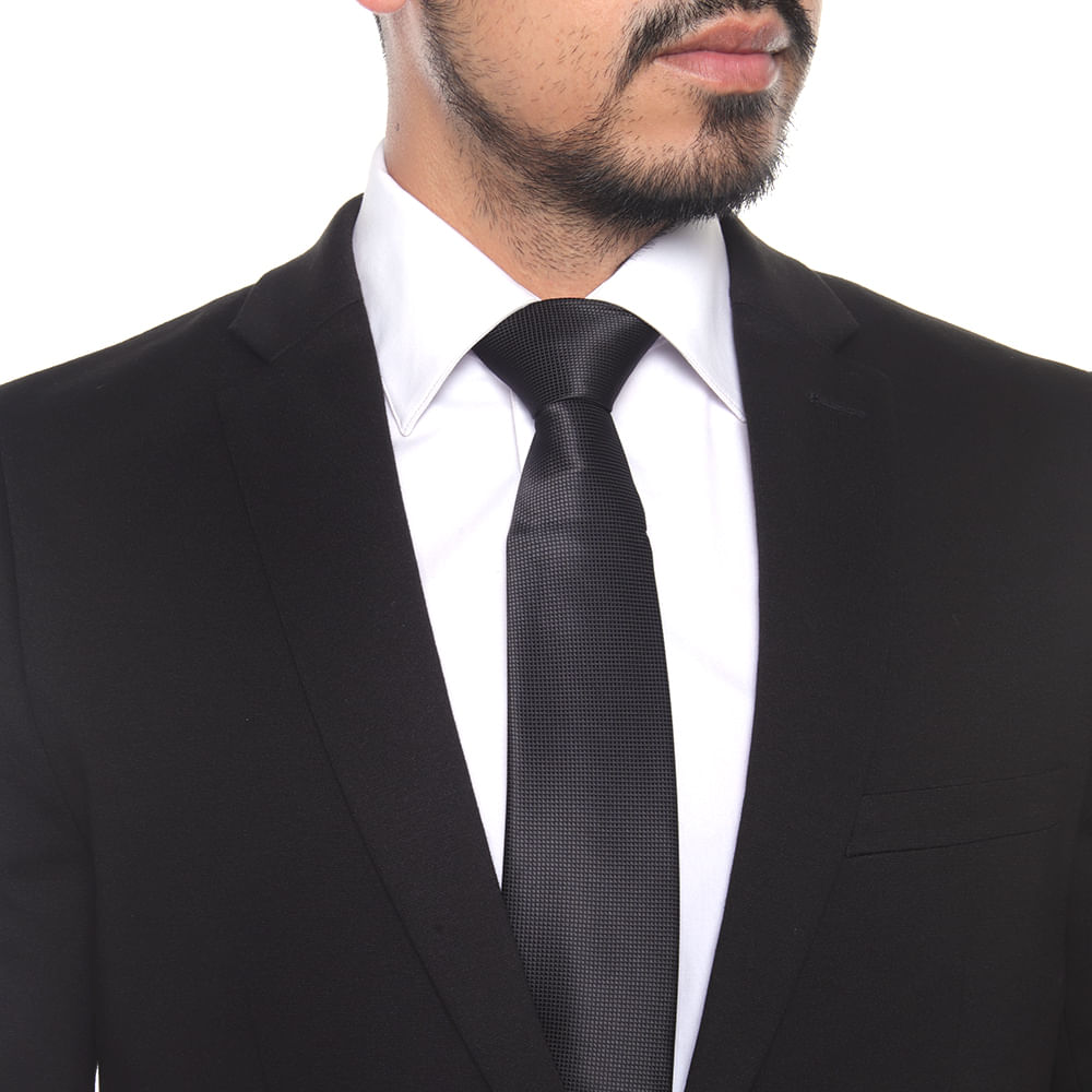 Corbata negra con textura para hombre - Siman Guatemala