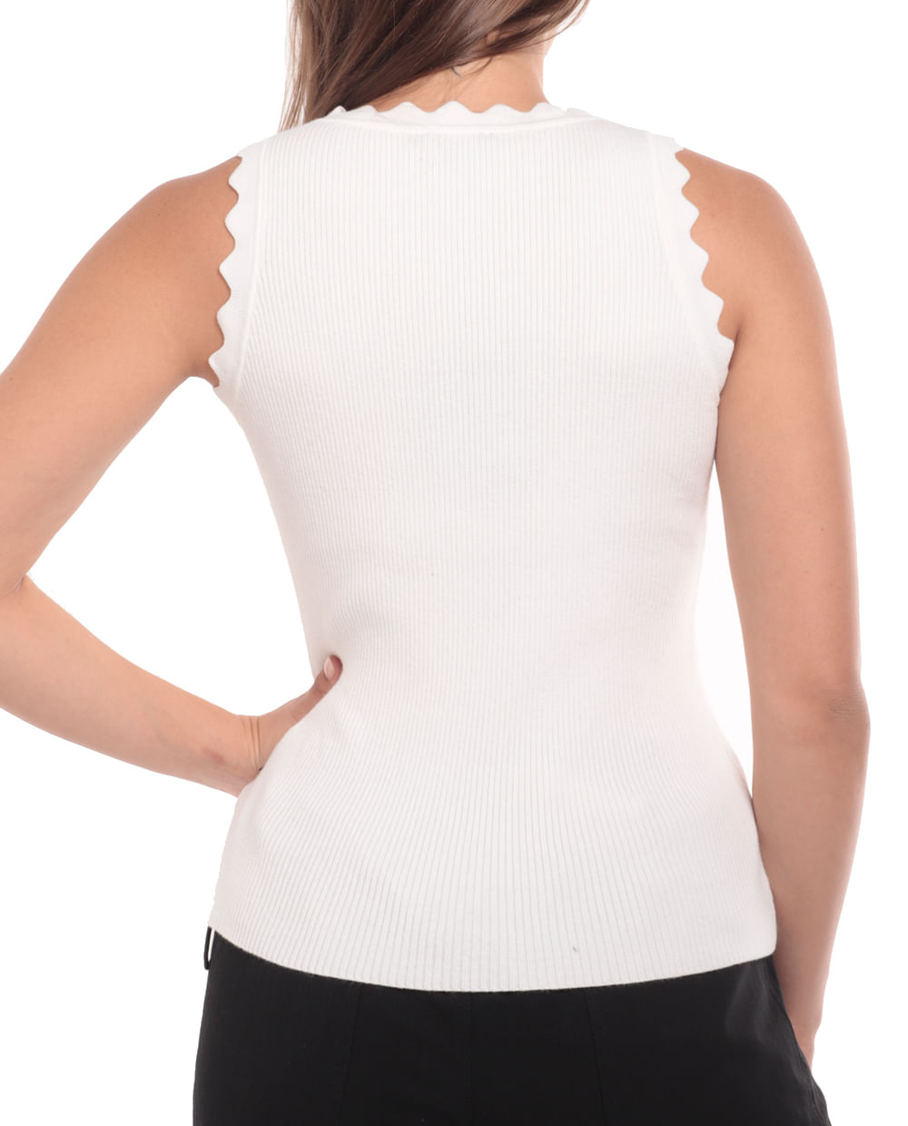 Camiseta Unexpected tank top blanca para dama - Siman El Salvador