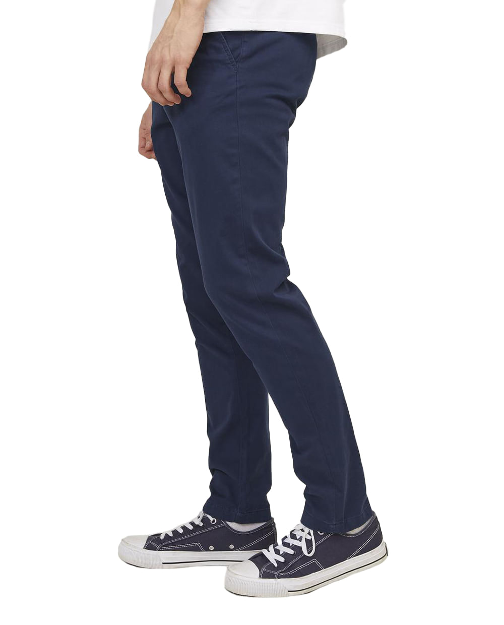 Pantalón casual chino azul para hombre