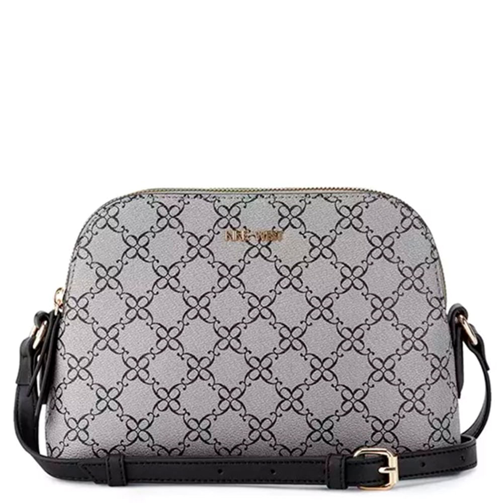 Cartera crossbody Nine West gris/negro para dama