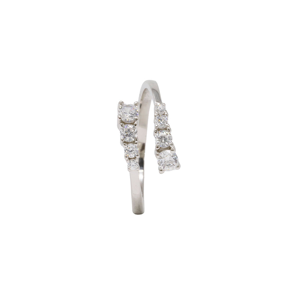Anillo abierto ajustable de plata para dama - Siman El Salvador
