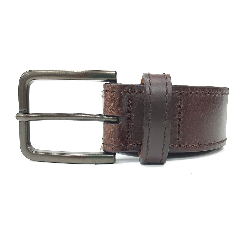 Cinturón de cuero café con textura para hombre - Siman El Salvador
