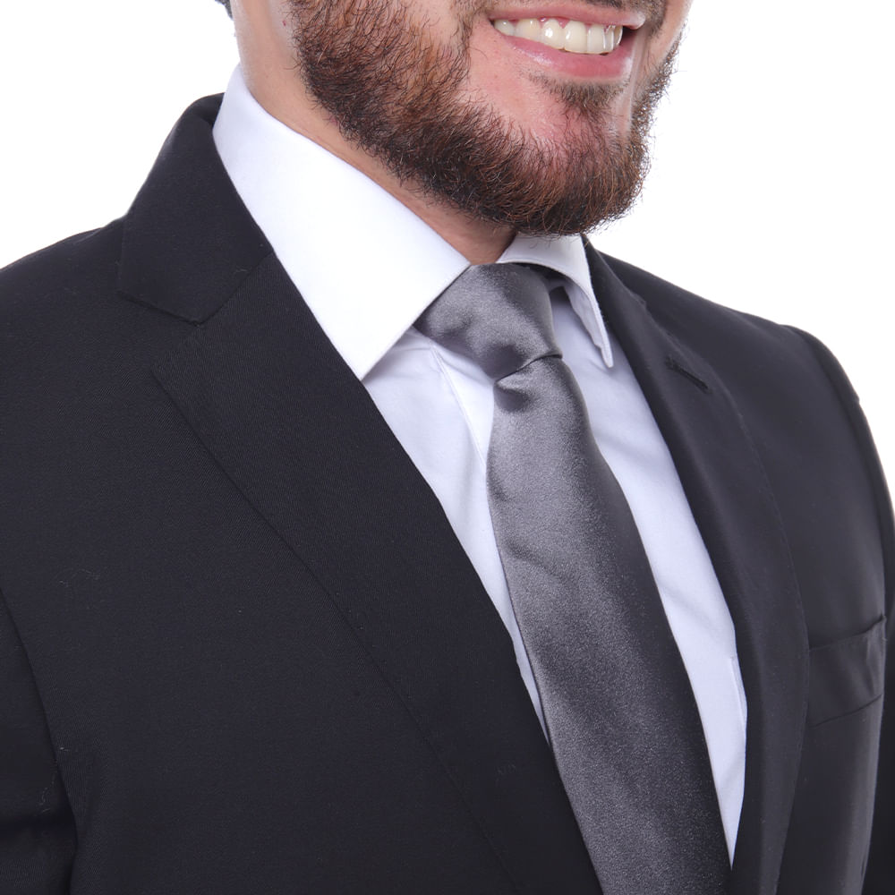 Corbata de seda plateada con textura para hombre - Siman El Salvador