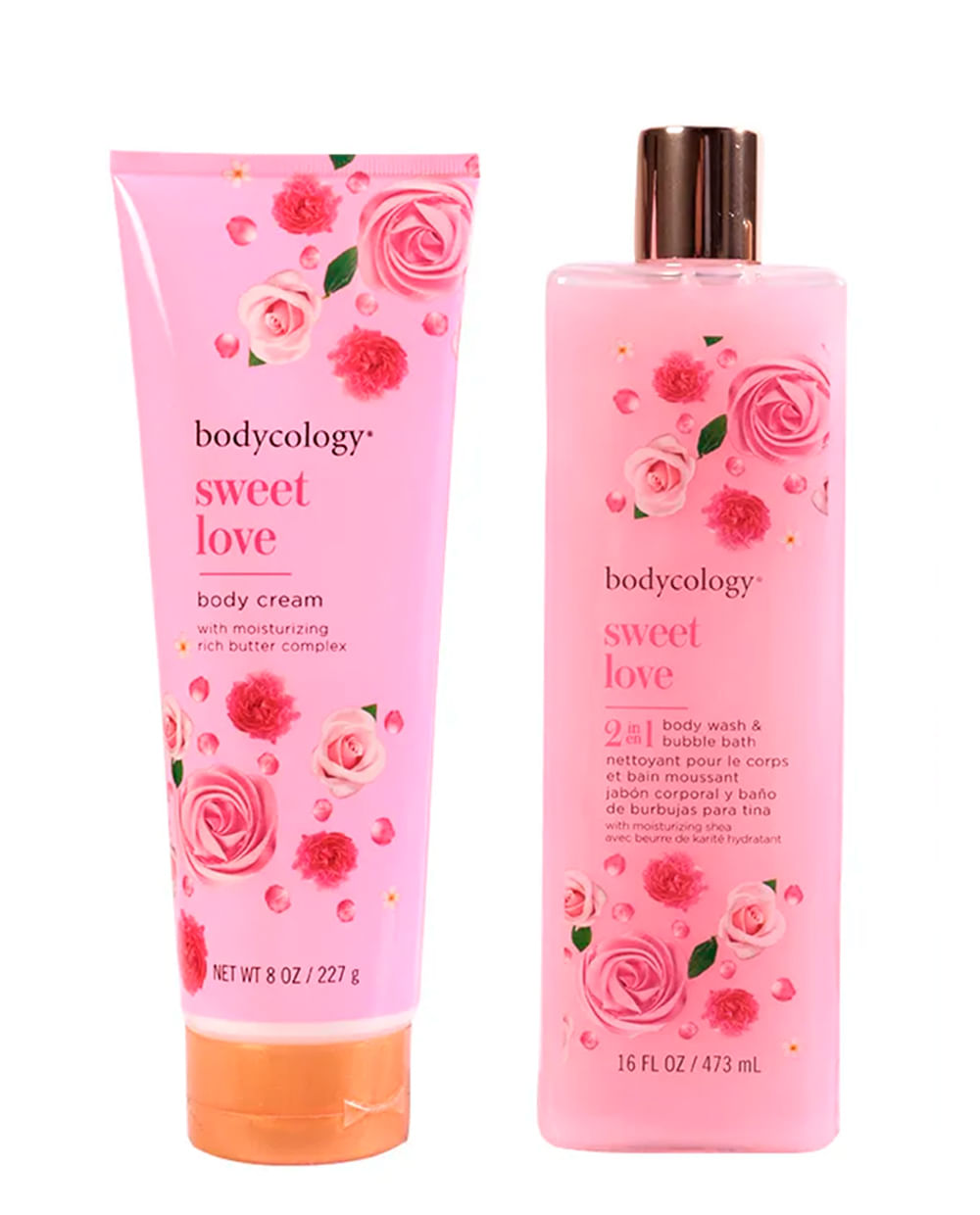 Set De Gel De Ducha Y Crema Corporal Bodycology Sweet Love Siman El