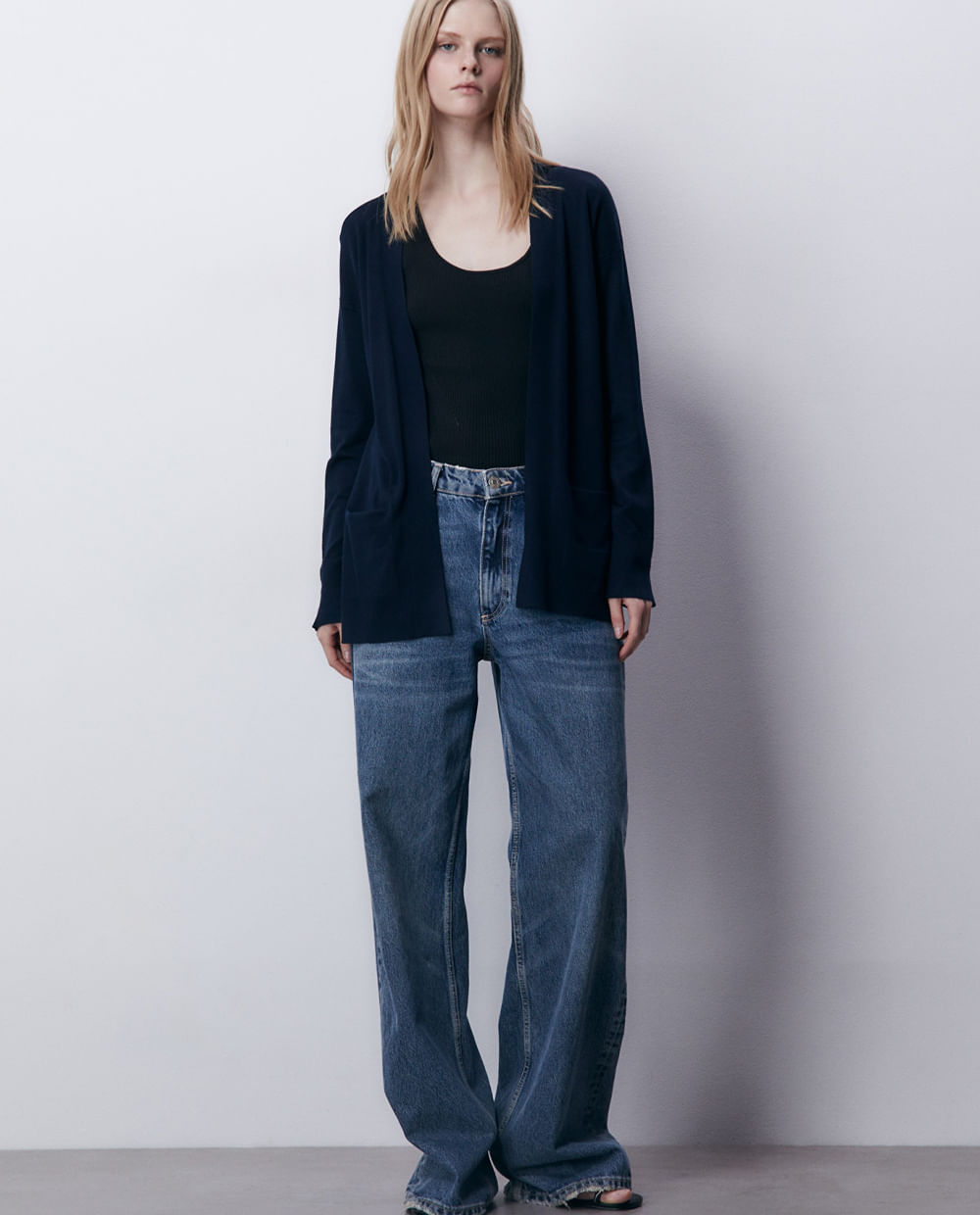 Suéter Sfera fly away azul oscuro para mujer