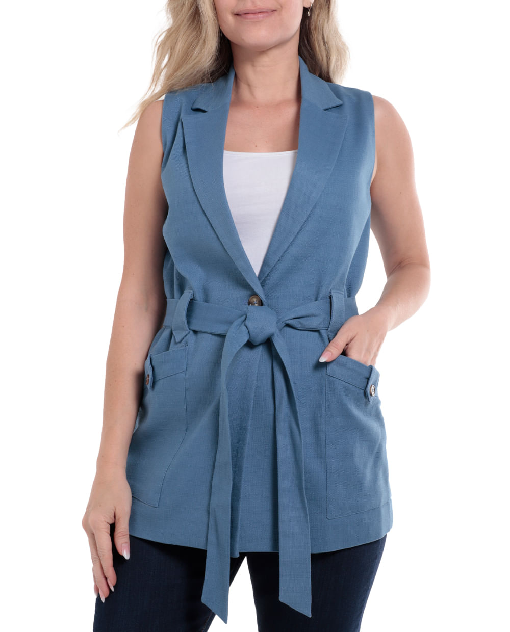 Chaleco Sabrina azul para mujer