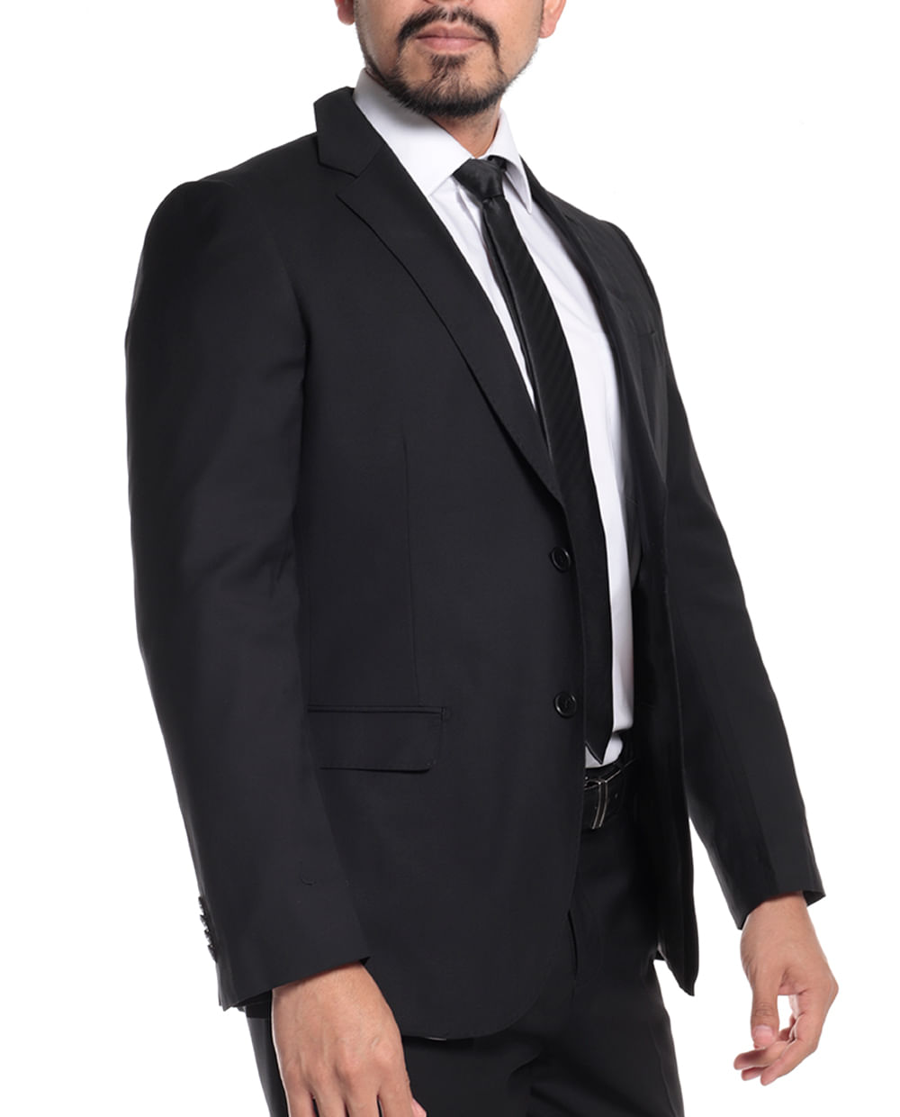 Zanetti Orange Saco regular fit negro sólido para hombre