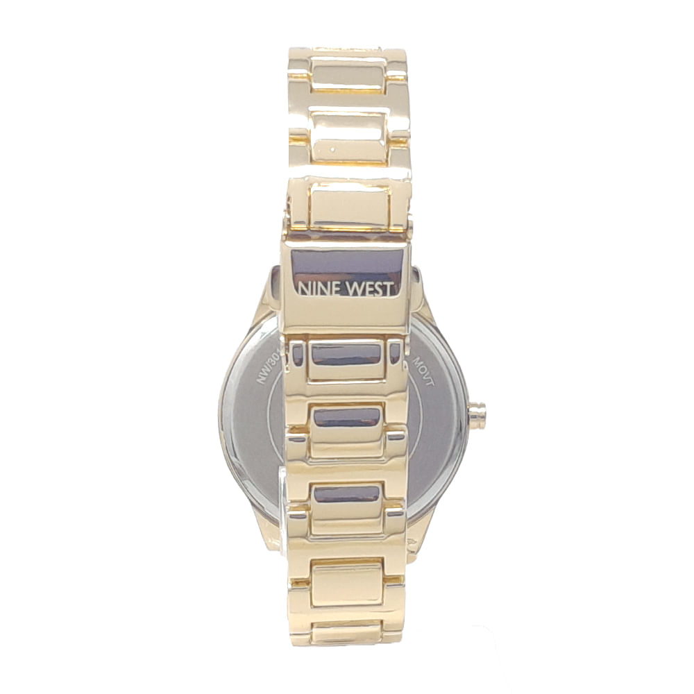 Reloj Nine West análogo metálico dorado para mujer - Siman Costa Rica