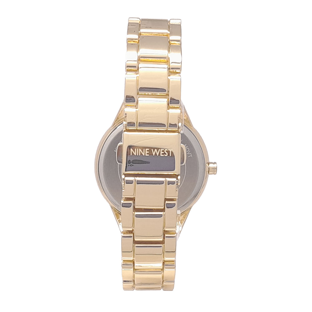 Reloj Nine West análogo metálico dorado para mujer