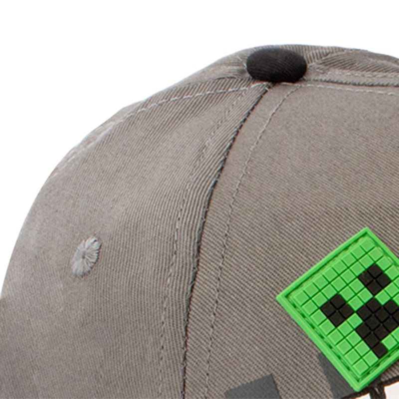 Gorra bicolor con estampado de minecraft para niño