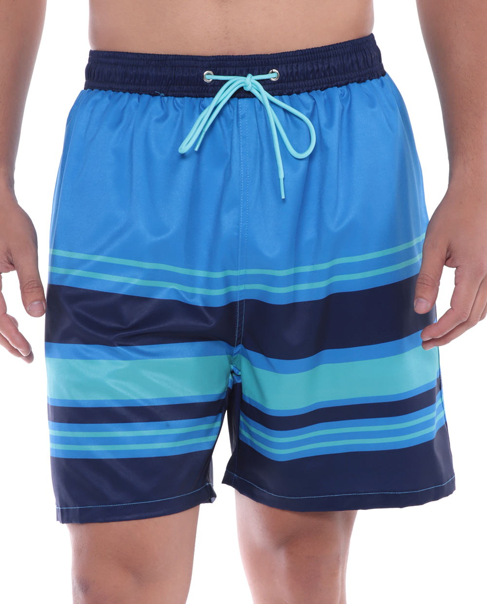 Calzoneta de baño azul rayado para hombre - Siman El Salvador