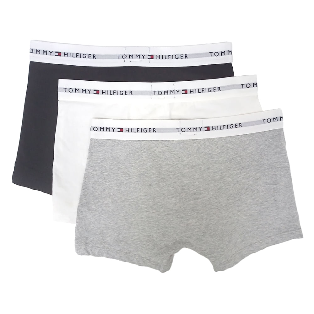 Pack de 3 boxers Tommy Hilfiger trunk negro, blanco y gris para hombre ...
