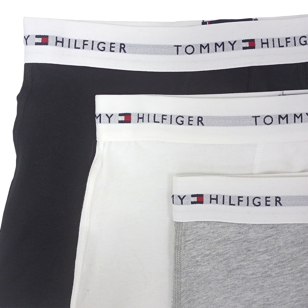 Pack de 3 boxers Tommy Hilfiger trunk negro, blanco y gris para hombre - Siman Costa Rica