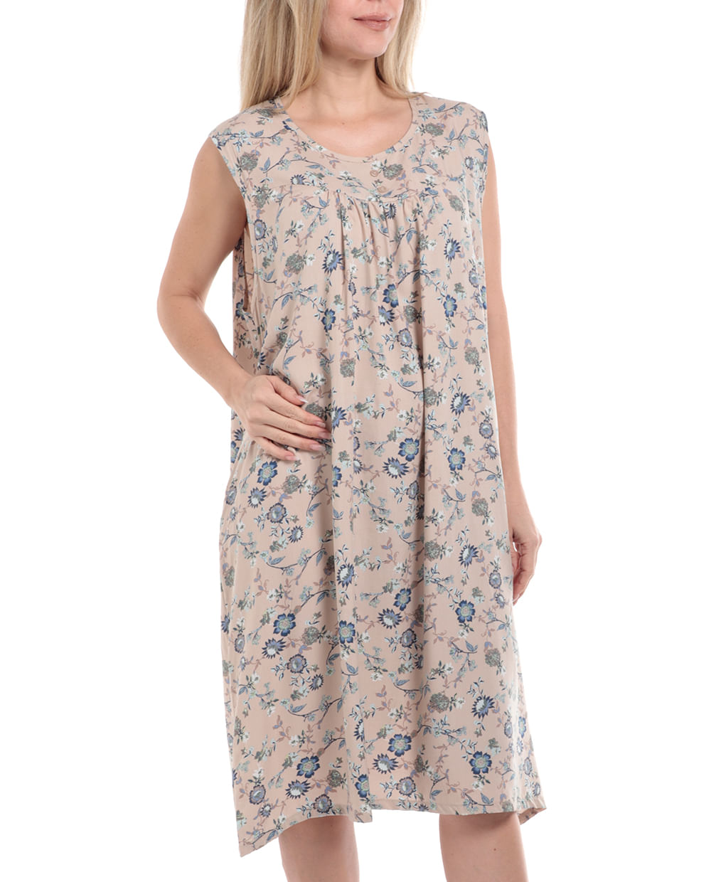 Bata con estampado floral multicolor para dama