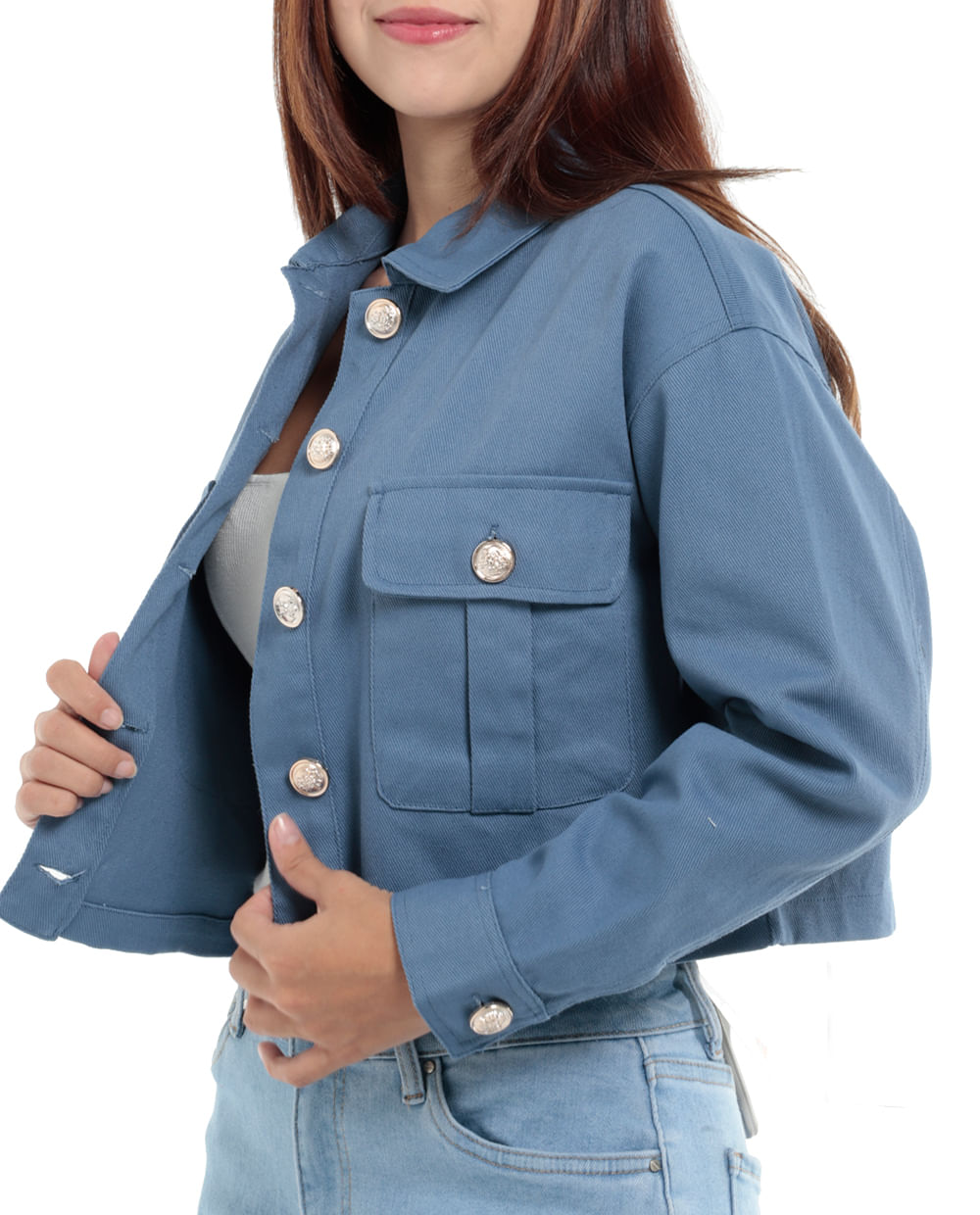 Chaqueta Unexpected azul para mujer - Siman Costa Rica