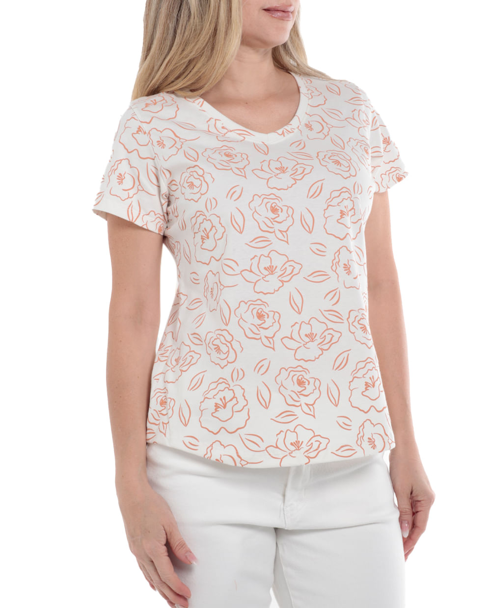 Camiseta Nicolle estampada manga corta para dama - Siman El Salvador