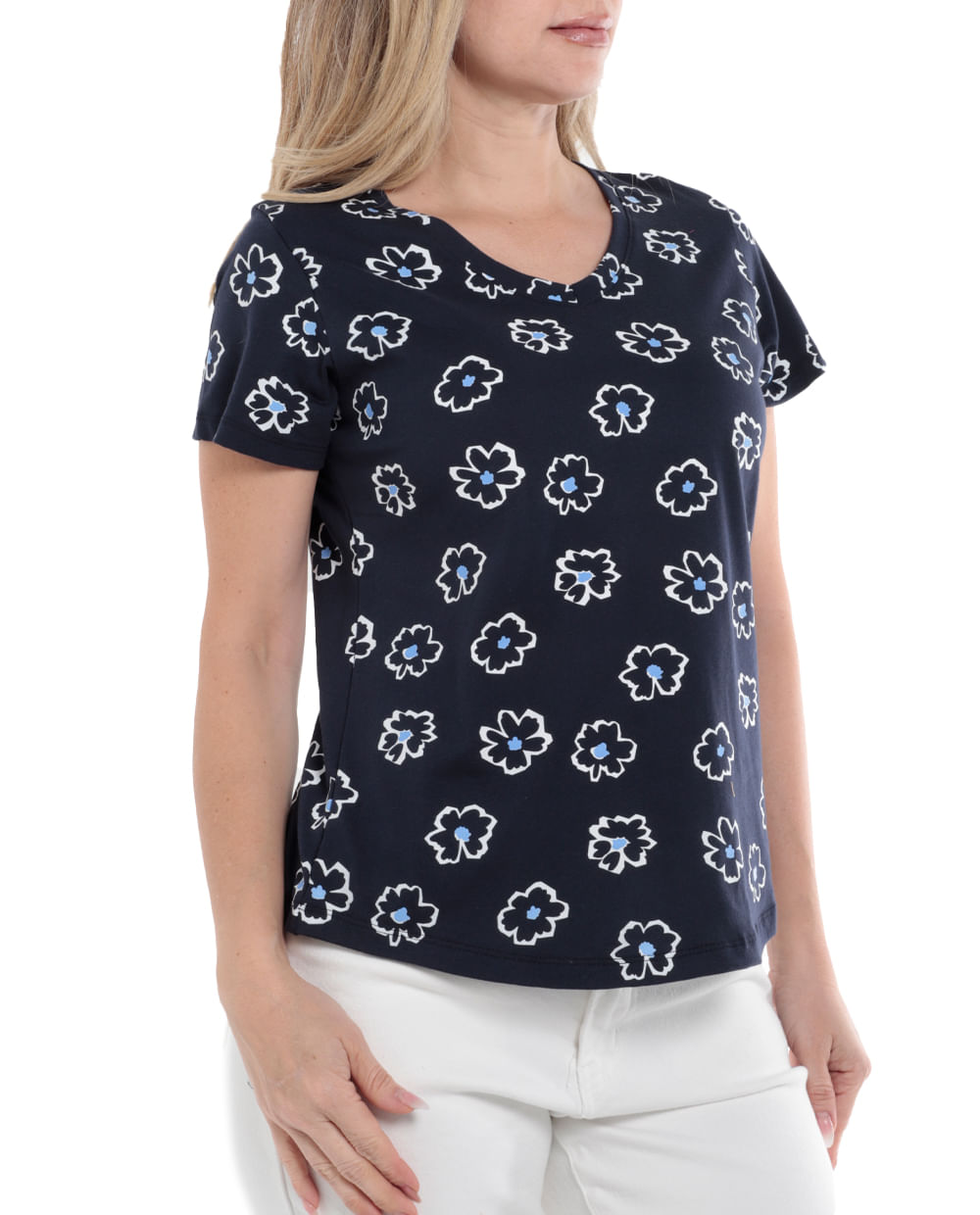 Camiseta Nicolle estampada manga corta para dama - Siman El Salvador