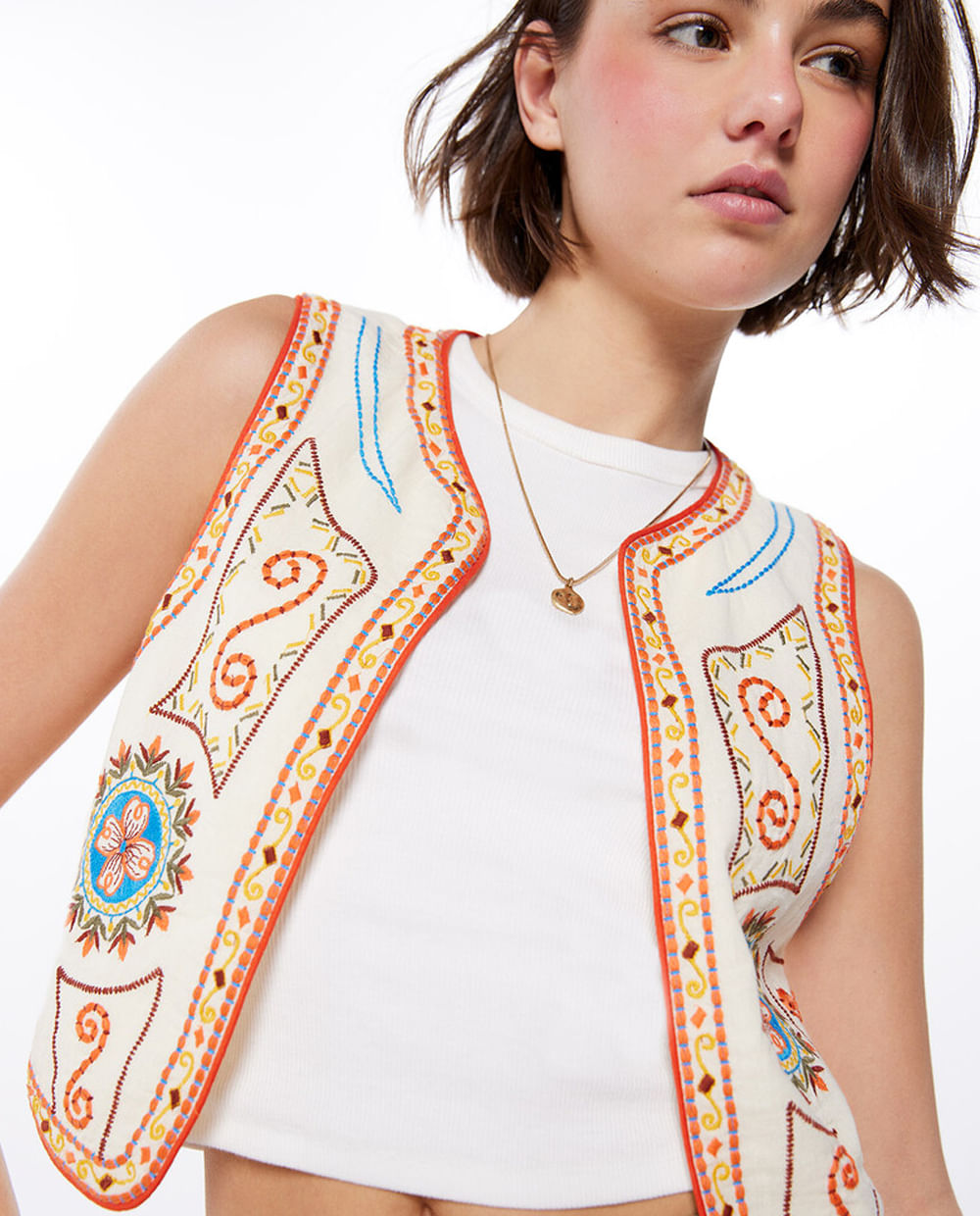 Chaleco High Spirits blanco para mujer