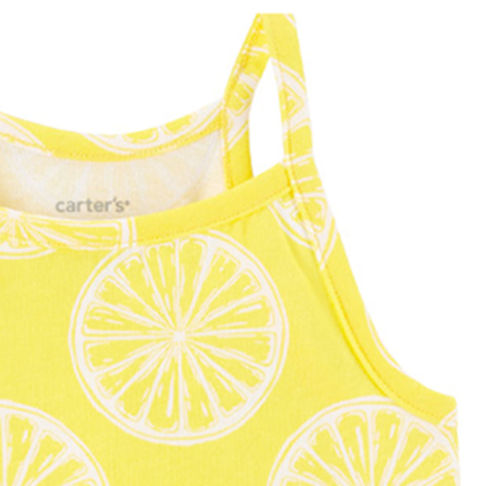 Vestido color amarillo estampado para niña - Siman El Salvador